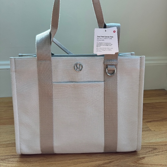lululemon athletica | Bags | Nwt Lululemon Twotone Canvas Tote L | Poshmark